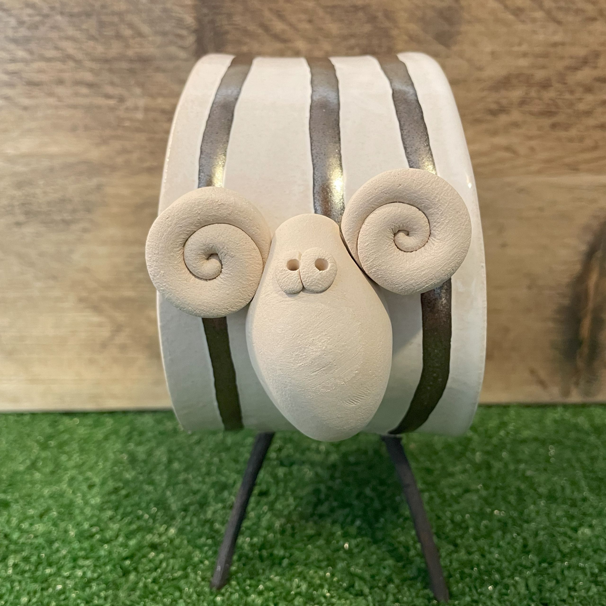 Large Ceramic White Ram Ornament – The Nook Tenby